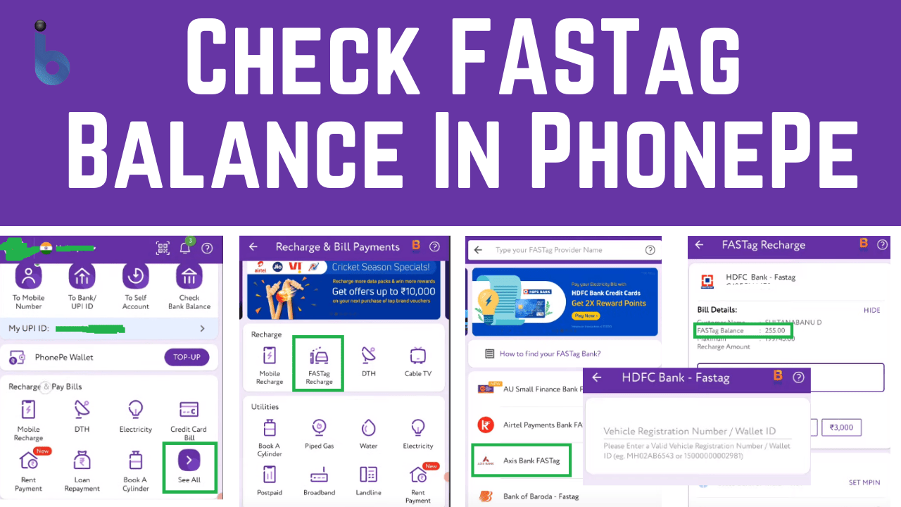 How To Check FASTag Balance In PhonePe