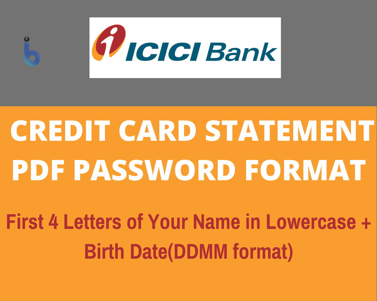 How To Open ICICI Bank Credit Card Statement PDF Password